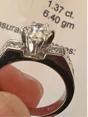 Jewelry | Y2k Vintage 18 Karat White Gold Diamond Ring | Poshmark